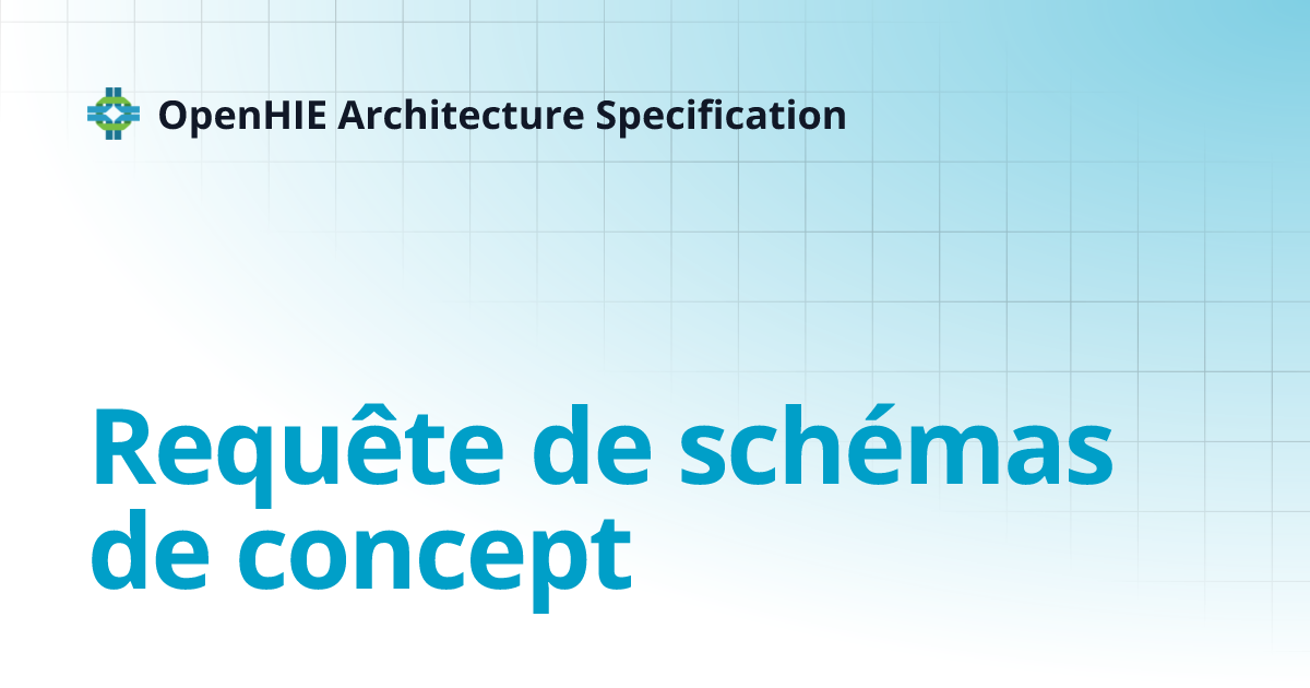 Requête de schémas de concept | 5.0-fr | OpenHIE Architecture Specification
