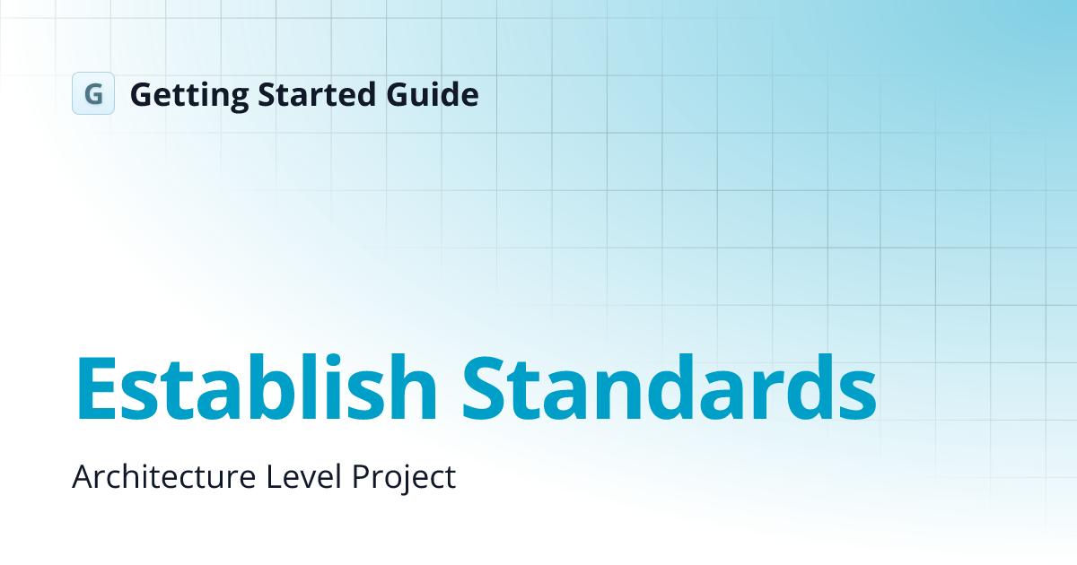 Establish Standards | Getting Started Guide
